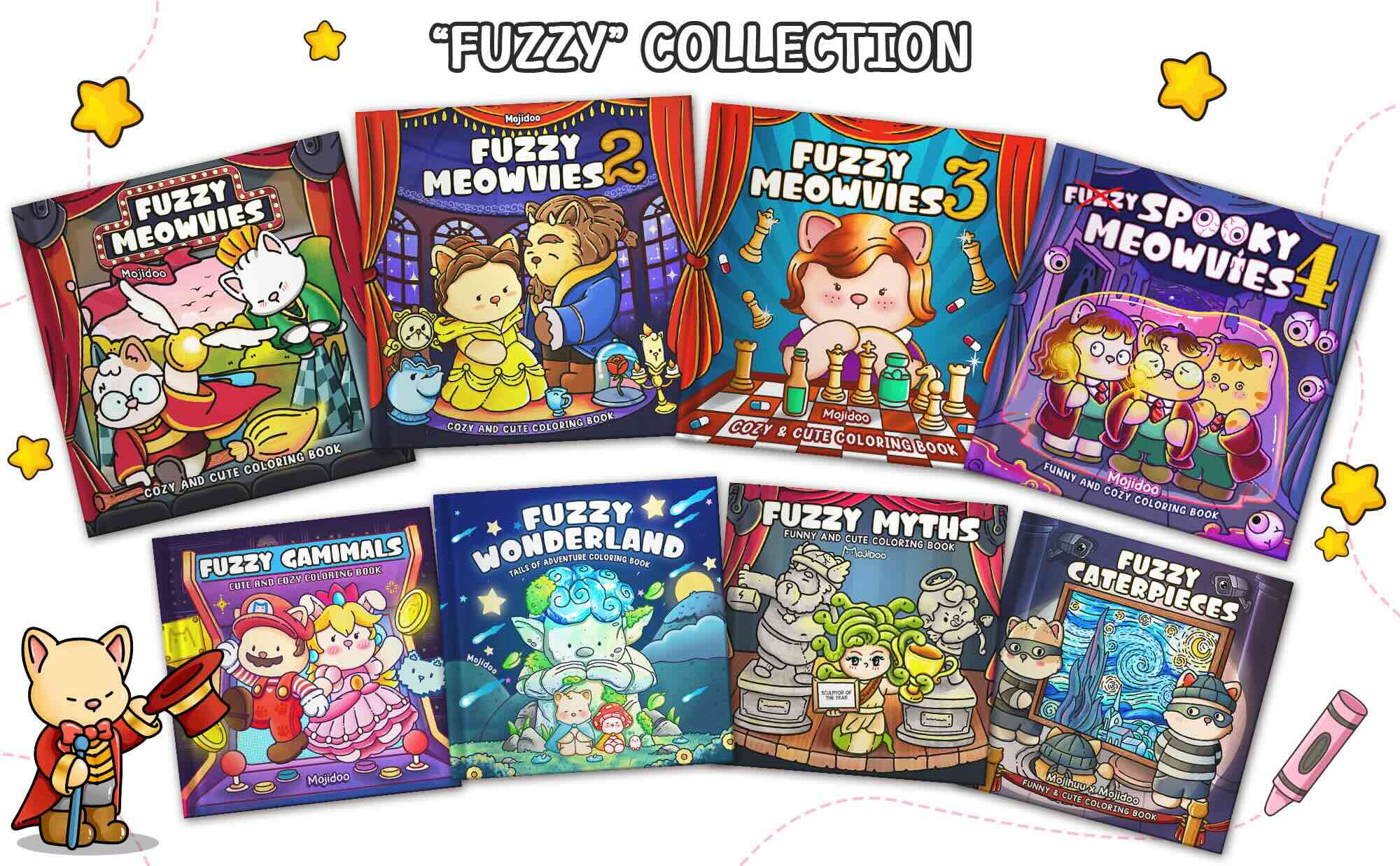 The Fuzzy Series: Fuzzy Meowvies & Pop Culture Coloring Books | Mojidoo ...